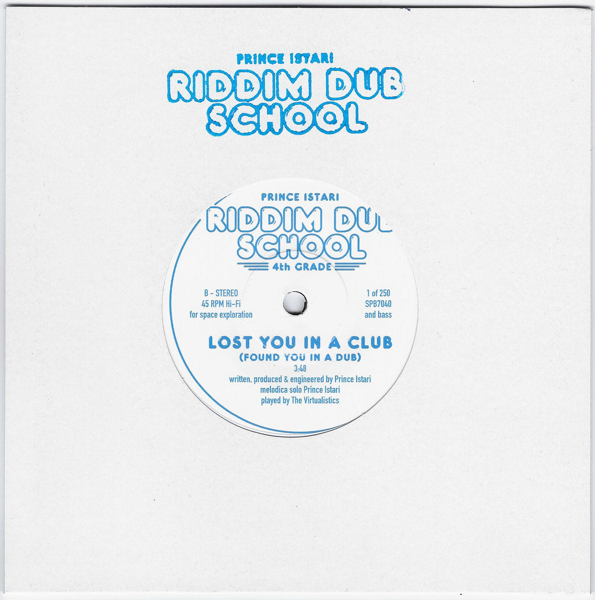 Prince Istari | Riddim Dub School 4th Grade 7" – Dubwise Vinyl